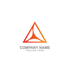 Letter j logo inside a triangle with creative cut Vector Image