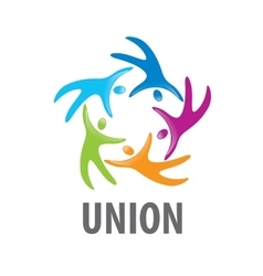 Teamwork union people logo Royalty Free Vector Image