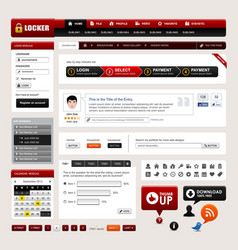 Gray website template Royalty Free Vector Image