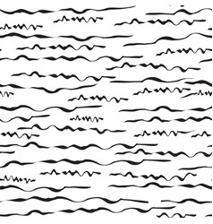 Hand drawn abstract black and white seamless Vector Image