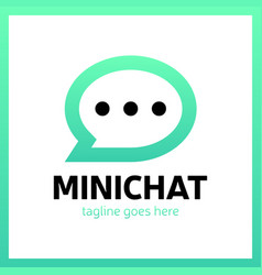 Mini chat logo Royalty Free Vector Image - VectorStock