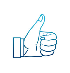 Like hand symbol pop art Royalty Free Vector Image