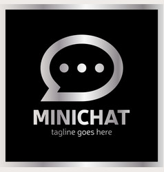 Mini chat logo Royalty Free Vector Image - VectorStock