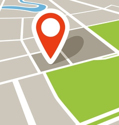 Abstract city map with infographic elements Vector Image