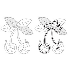 Easy grapes maze Royalty Free Vector Image - VectorStock