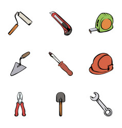 Repair and construction working tools icons set Vector Image