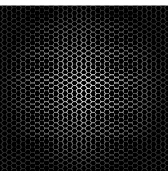 Red light arrow on dark gray hexagon mesh Vector Image