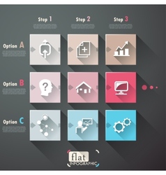 Flat infographic design Royalty Free Vector Image