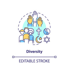 Religious discrimination concept icon Royalty Free Vector