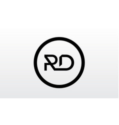 Initial rd letter logo with creative modern Vector Image