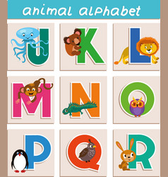 Animal alphabet Royalty Free Vector Image - VectorStock
