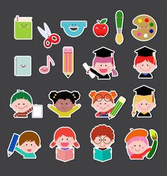 Education school book student logo Royalty Free Vector Image