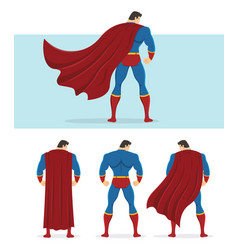 Superhero back isolated Royalty Free Vector Image