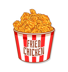 Poster crispy chicken Royalty Free Vector Image