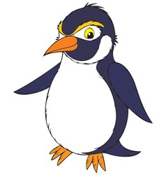 Penguin sign Royalty Free Vector Image - VectorStock