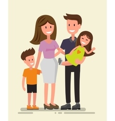 A happy family Royalty Free Vector Image - VectorStock