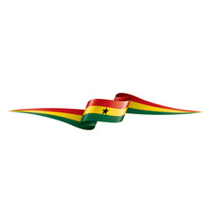 Ghana flag on a white Royalty Free Vector Image