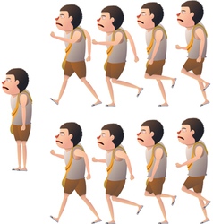 Flat running man athletic boy run animation Vector Image