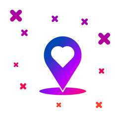 Heart map pointer Royalty Free Vector Image - VectorStock