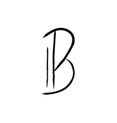 Letter b note musical logo design Royalty Free Vector Image