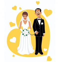 Beautiful couple in official style outfit Vector Image