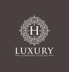 Monogram logo template luxury letter Royalty Free Vector