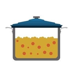 Cartoon home kitchen pot Royalty Free Vector Image