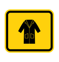 Ppe iconwear smock symbol sign isolate on white Vector Image