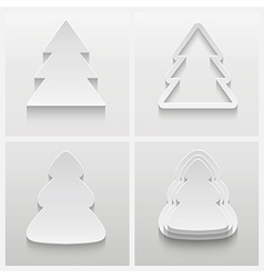 Christmas tree as technical blueprint drawing Vector Image