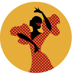 Spanish flamenco dancer Royalty Free Vector Image