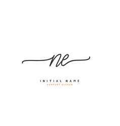 Mn initial handwriting logo with circle template Vector Image