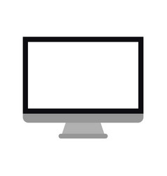 Computer display with blank white screen Vector Image