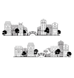 Small town Royalty Free Vector Image - VectorStock