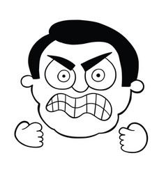Cartoon angry furious and raging man Royalty Free Vector