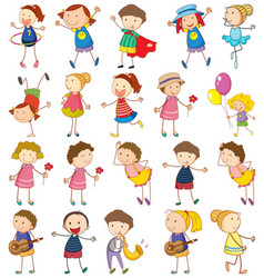 Set of kids playing Royalty Free Vector Image - VectorStock