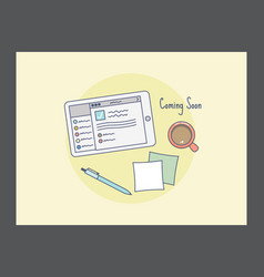 Coming soon loading screen Royalty Free Vector Image