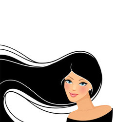 Women beauty hair Royalty Free Vector Image - VectorStock