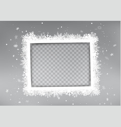 White thin rectangular frame with shadow Vector Image