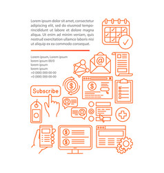 Membership brochure template layout Royalty Free Vector