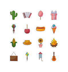 Variety digital icon set pack design Royalty Free Vector