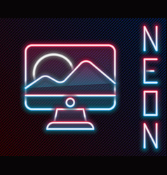 Computer gadgets neon label Royalty Free Vector Image
