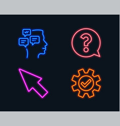 Neon question mark with glitch effect abstract Vector Image