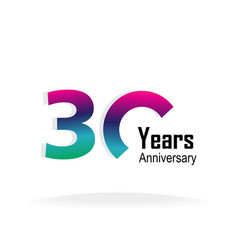 16 anniversary colorful facet logo Royalty Free Vector Image