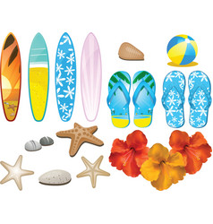 Tropical surfboard Royalty Free Vector Image - VectorStock