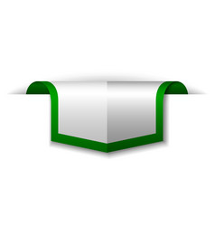 A green button on white background Royalty Free Vector Image