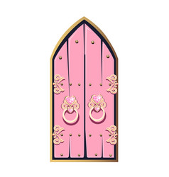 Door with a golden ornament Royalty Free Vector Image