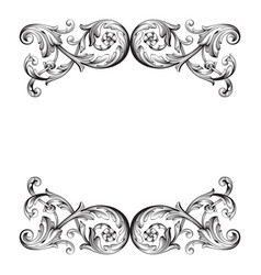 Baroque shield drawing Royalty Free Vector Image
