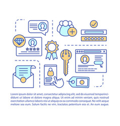 Membership brochure template layout Royalty Free Vector