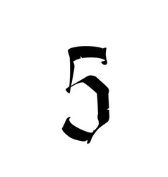 Numbers are in gothic style symbols Royalty Free Vector