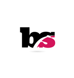 Alphabet letter combination bs b s with grunge Vector Image